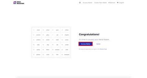 How To Create A Metal Blockchain Account In The Metal Wallet Metal