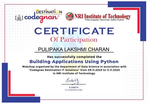 Pulipaka Lakshmi Charan On Linkedin Building Applications Using Python