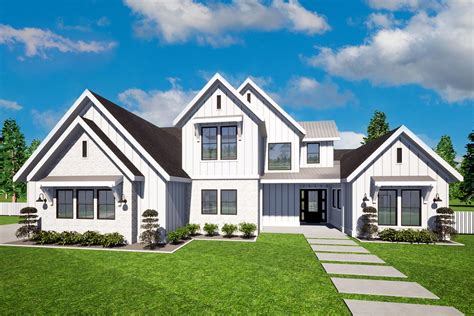 Plan 580023dft 4500 Square Foot 5 Bed New American House Plan With 2