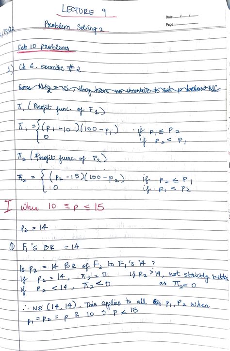 Econ Lecture Notes LECTURE Date Problem Selving Page Feb Problems Ch