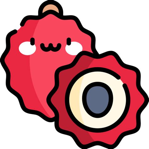 Lychee Kawaii Lineal Color Icon