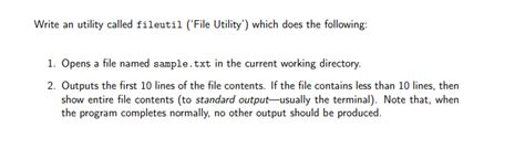 Solved Linux C Please Do Not Use Stdioh How Do I Find