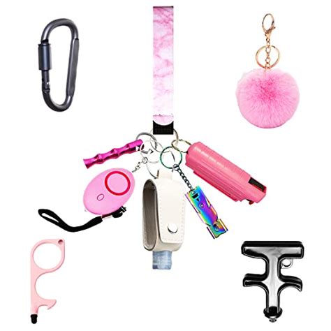 Puezokly Self Defense Keychain For Women Girls Portable Protection Key Chain Tools Women