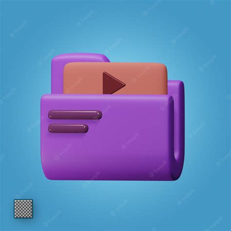 Premium Psd Video File 3d Render Cute Icon Illustration Folder File Format