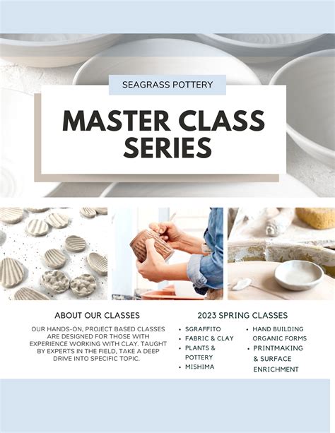 Pottery Master Class Series Seagrass Pottery