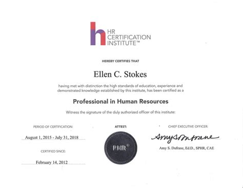 Phr Certification Diploma 07 31 15 Pdf