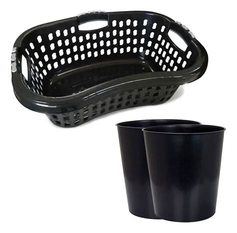Cesto Angular Telado 32l Preto 2 Lixeiras 10l Preta C Nf MercadoLivre