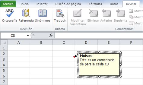 Comentarios En Excel Excel Total