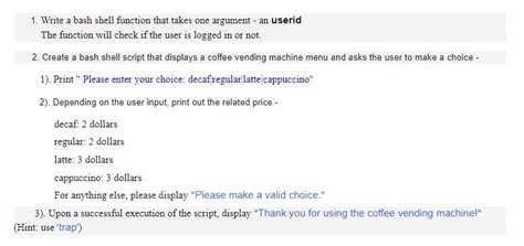 Solved Write A Bash Shell Function That Takes One Chegg