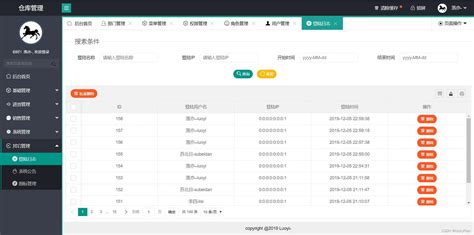 基于java springboot layui仓库管理系统