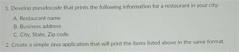 Solved Develop Pseudocode That Prints The Following Chegg