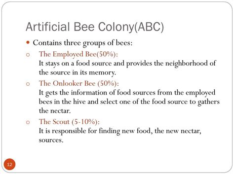 Ppt Artificial Bee Colony Algorithm Powerpoint Presentation Free