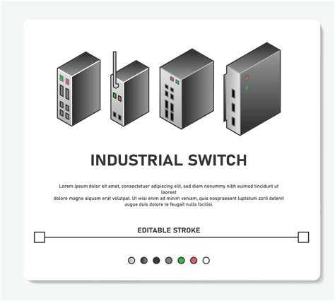 Industrial Manage Switch Hub Network Device Vector Flat Design 13483234 Vector Art At Vecteezy