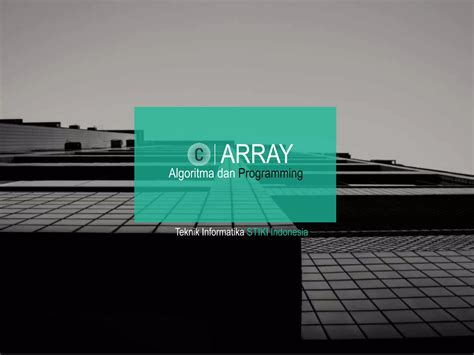 Array Dalam Pemrograman Ppt