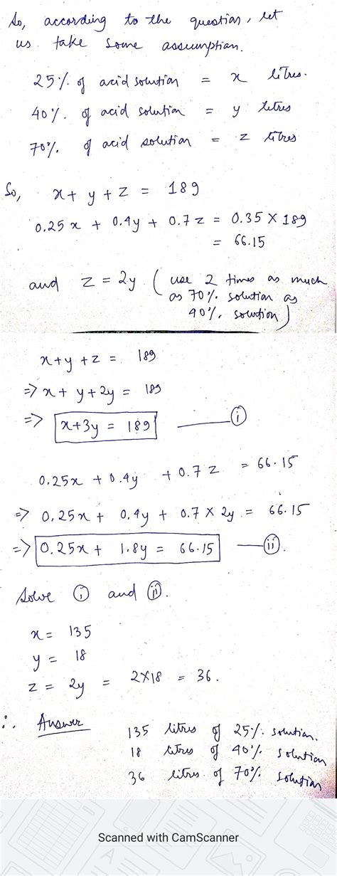 [solved] A Chemist Has Three Different Acid Solutions The First Acid