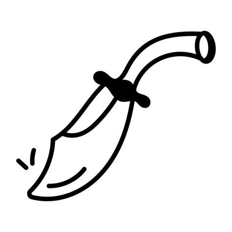 Trendy Curved Sword 21694492 Vector Art At Vecteezy