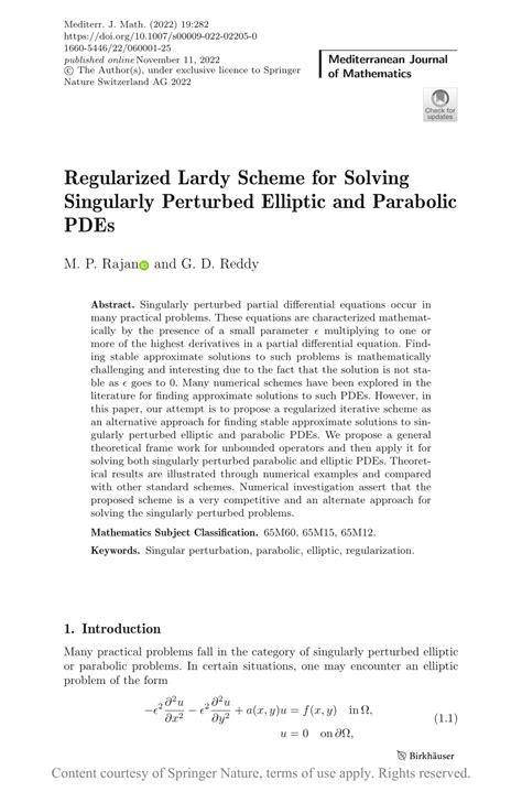 Regularized Lardy Scheme For Solving Singularly Perturbed Elliptic And