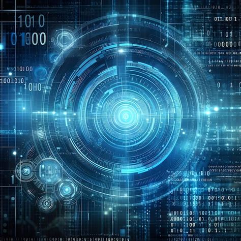 Premium Photo Blue Digital Binary Data On Computer Screen Background