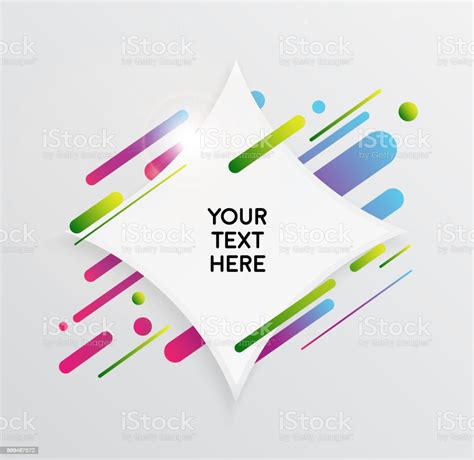 견적에 대 한 현대적이 고 동적 텍스트 상자입니다 고품질 벡터 일러스트입니다 3차원 형태에 대한 스톡 벡터 아트 및 기타 이미지 3차원 형태 개념 개념과 주제