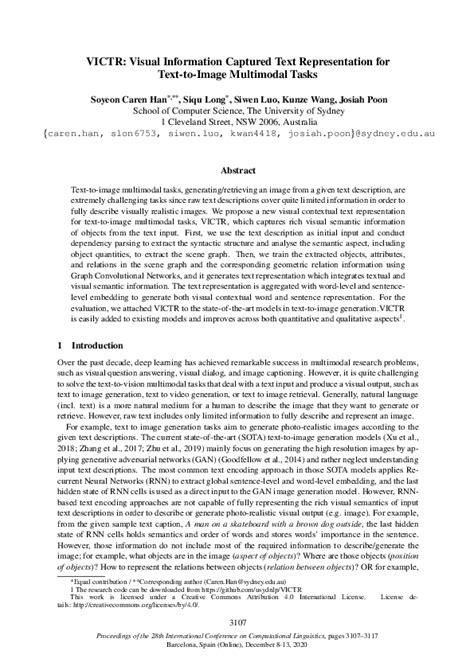 Pdf Victr Visual Information Captured Text Representation For Text