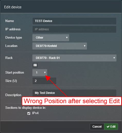 position of device gets messed up in rack after edit · issue 2930 · phpipam phpipam · github