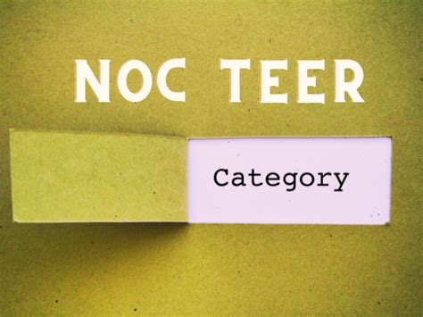 加拿大国家职业分类系统 NOC Code and TEER System 来到加拿大