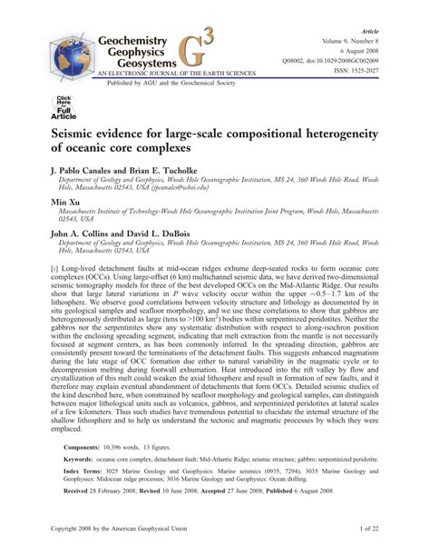 Pdf Seismic Evidence For Large Scale Compositional Heterogeneity Of