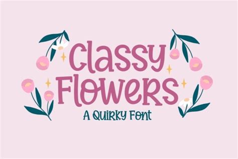 Classy Flowers Font Free Font
