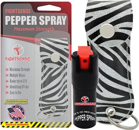 Fightsense Self Defense Pepper Spray 12 Oz Compact Size Maximum