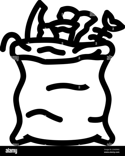 Source Separation Line Icon Vector Source Separation Sign Isolated