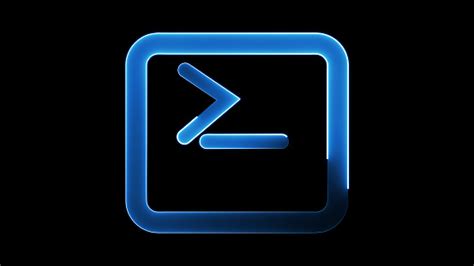 Glowing Blue Command Prompt Icon Stock Illustration Download Image