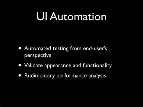 Introduction To Mobile Ui Automated Testing Tools Ppt
