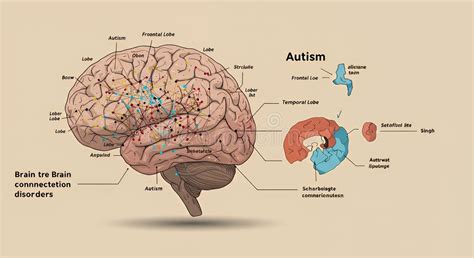Detailed 8k Brain Connectivity Illustration Three Dimensional Model