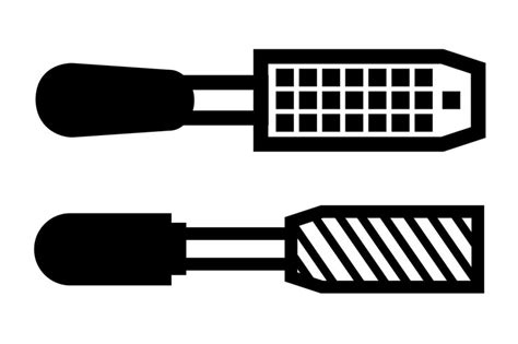 Premium Vector Chisel Simple Set Vector Icon Silhouette And Outline