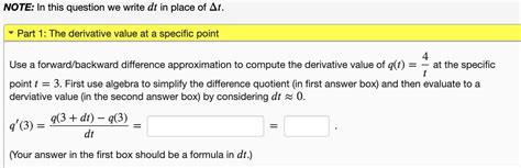 Solved Part 2 The Derivative Function Now Use A