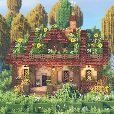 Spring Fairy Cottage In Minecraft With Flower Roof Minecraft Fairy