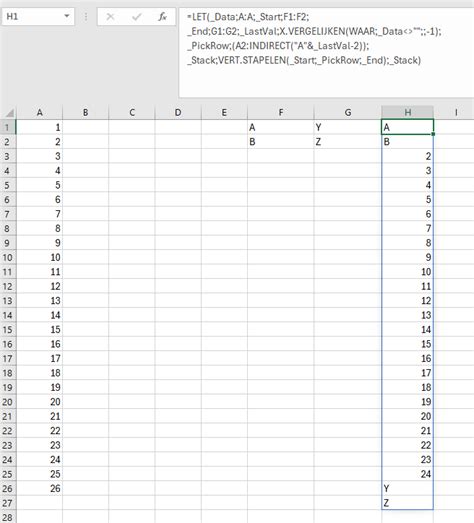 Update The Nth Element Of An Array On Excel Using Formulas Stack Overflow