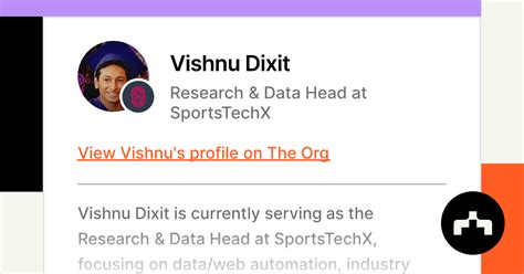 Vishnu Dixit Research And Data Head At Sportstechx The Org