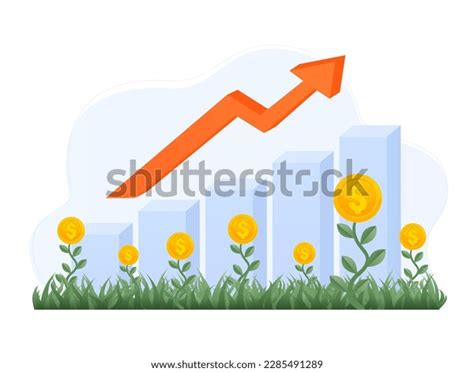 Compound Interest Money Growth Investment Blue Stock Vector Royalty Free Shutterstock