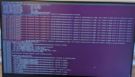 Db Connection Error While Deploying Openstack On Ubuntu 204 Ropenstack