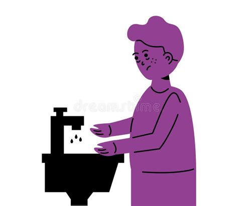 Obsessive Compulsive Disorder Guy Stock Vector Illustration Of