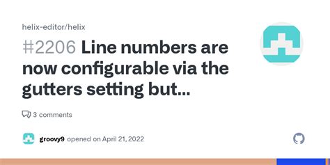 Line Numbers Are Now Configurable Via The Gutters Setting But