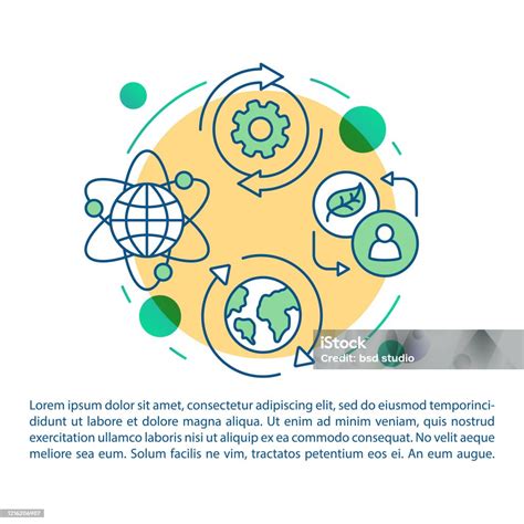 자연 보호 문서 페이지 벡터 템플릿입니다 바이오 리핑 폐기물 활용 브로셔 잡지 선형 아이콘소책자 디자인 요소 인쇄 디자인 텍스트가 있는 개념 그림 0명에 대한 스톡 벡터