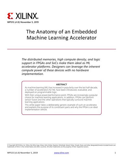 Pdf The Anatomy Of An Embedded Machine Learning Accelerator €¦ · White Paper Takes A