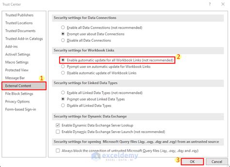 How To Fix If Excel Automatic Update Of Links Has Been Disabled Exceldemy