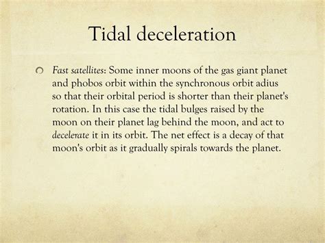 Ppt Tidal Acceleration Effects And Discoveries Powerpoint Presentation Id 2140746