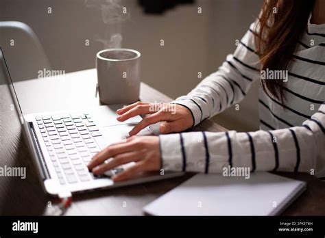 Womans Hand Typing Keyboard Hi Res Stock Photography And Images Alamy