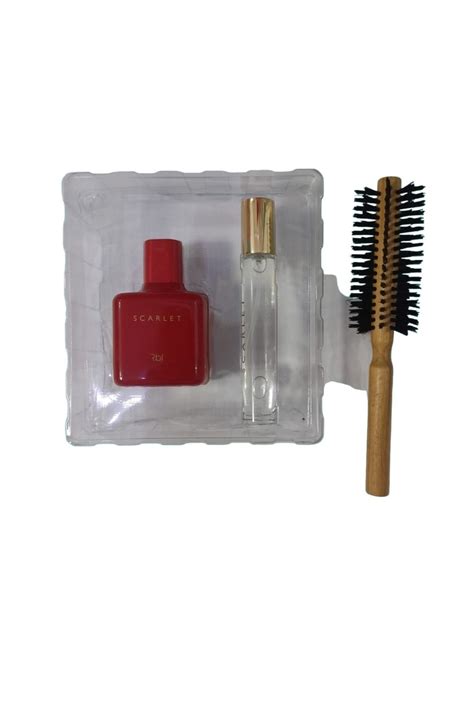 Rebul Parfüm Seti Ve Hediye Fön Fırçası Scarlet 50 Edt20 Ml Edp