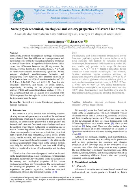Pdf Some Physicochemical Rheological And Sensory Properties Of