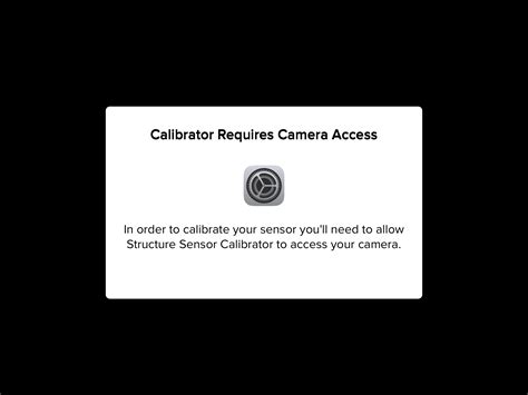 Structure Sensor 3 Calibrator Requires Camera Access Structure Faqs